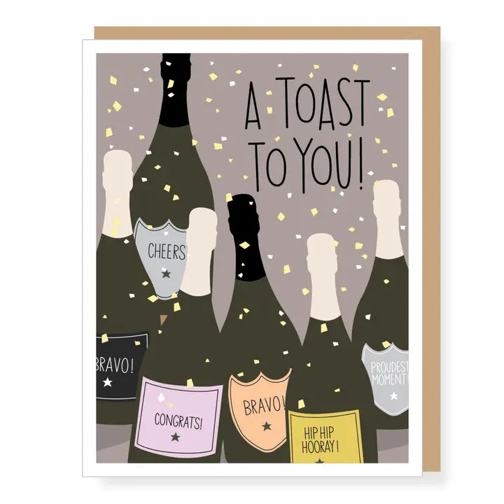Champagne Toast Congratulations Card – Happy DSM